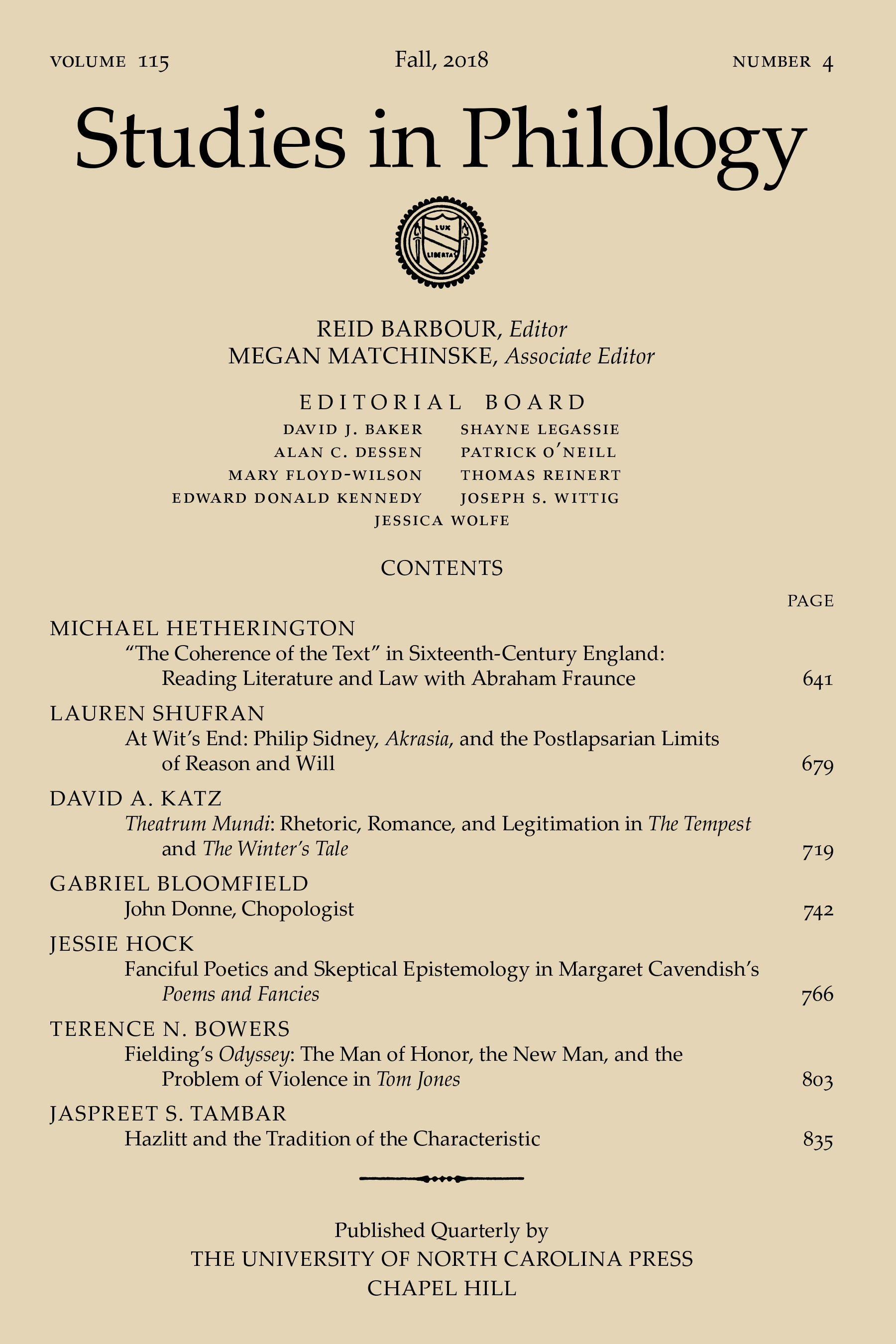 Studies in Philology